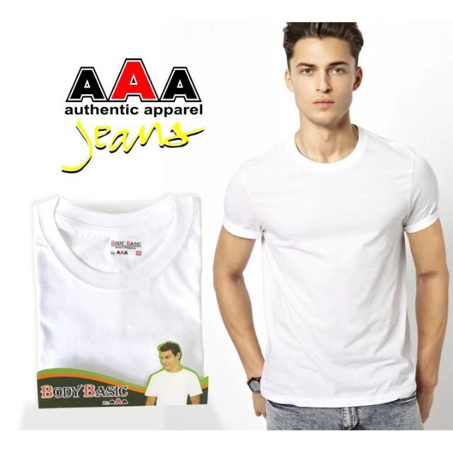 WARDROBE COLLECTION ROUND NECK T-SHIRT AAA JEANS (UNISEX) | Shopee ...