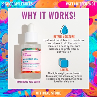 Good Molecules Hyaluronic Acid Serum 30ML | Shopee Philippines