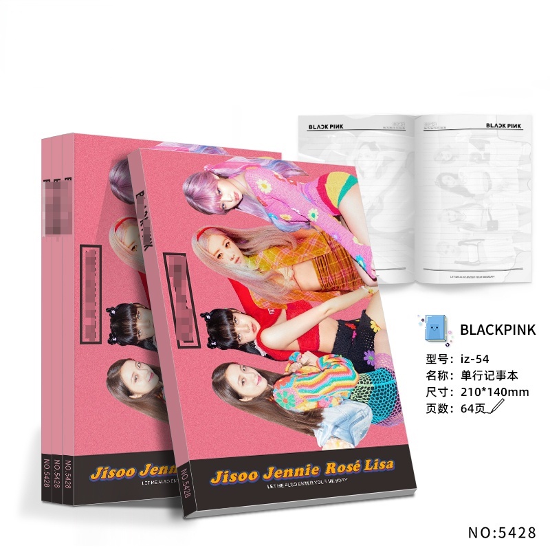 Blackpink Notebook LISA ROSE JISOO JENNIE Notebook Diary Size A5【64 ...