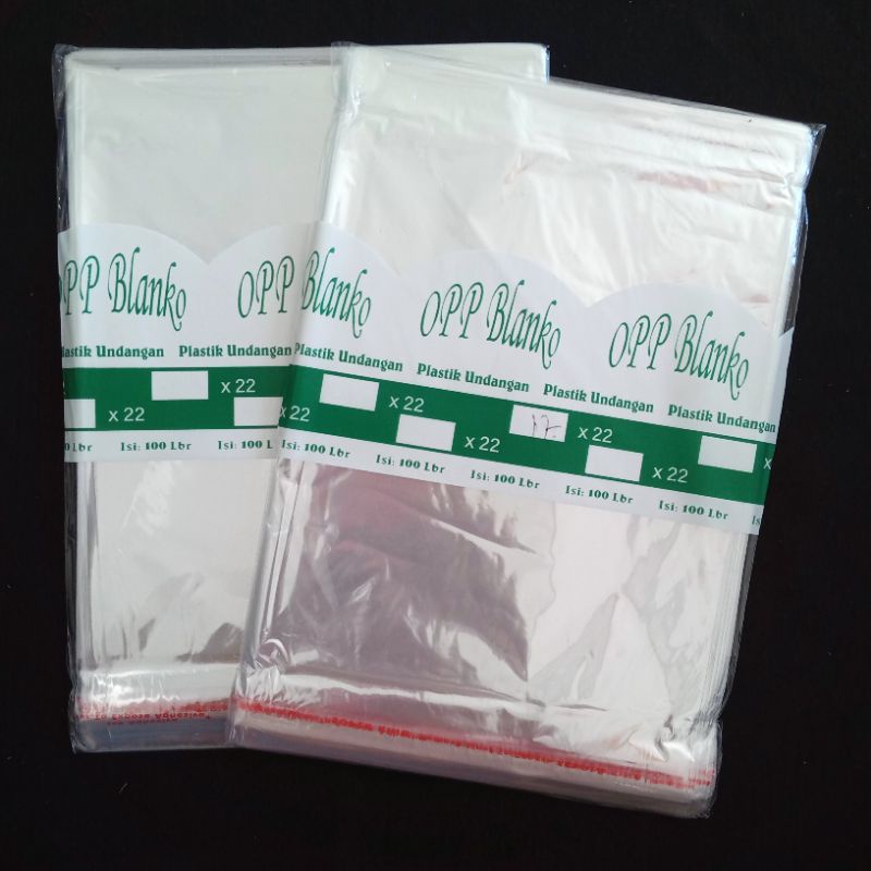 Plastic Invitation/OPP Blank 17x22 cm (Contains 100 sheets) | Shopee ...