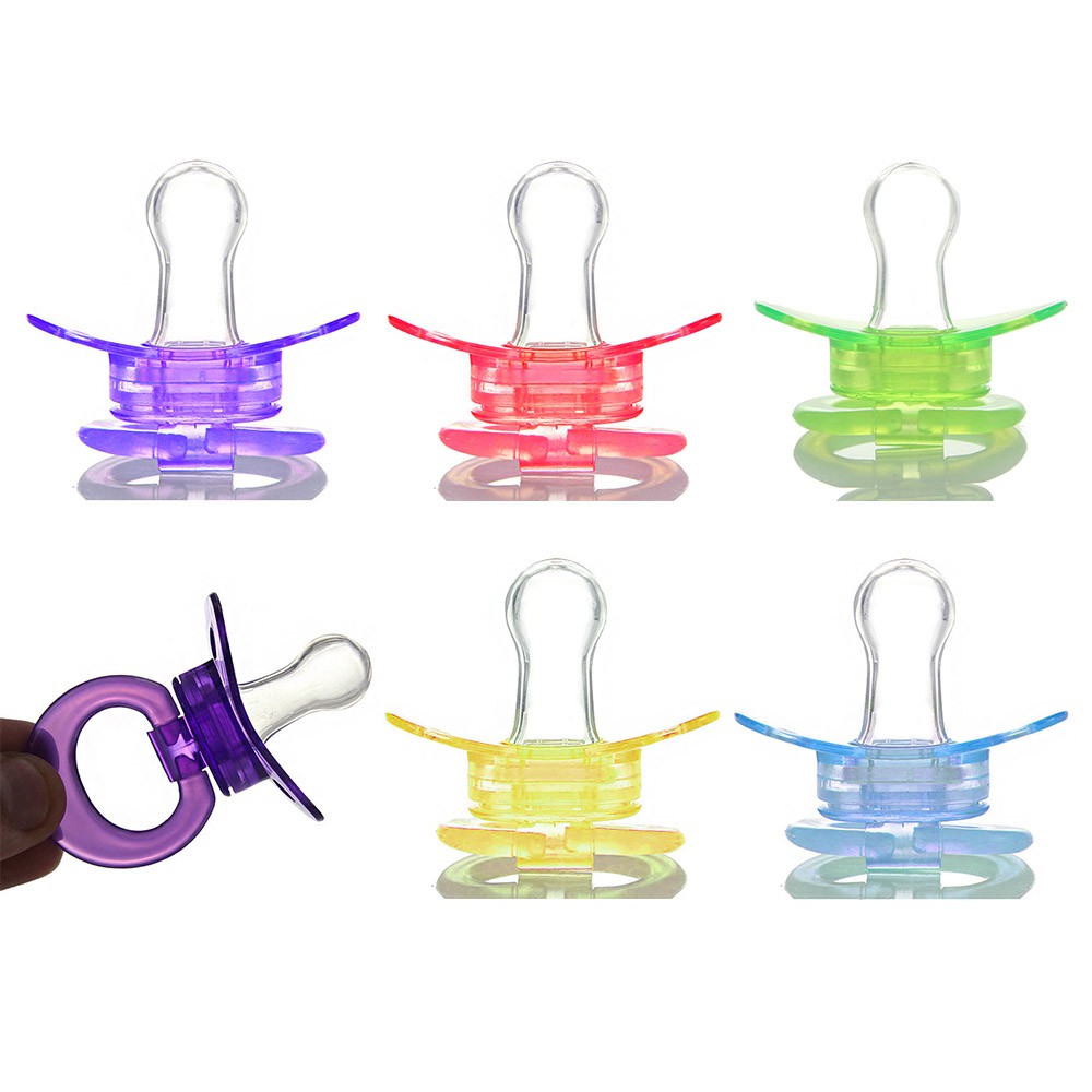 Soft Silicone One Piece BPA-Free Pacifier with Handle for Babies 0-12 ...