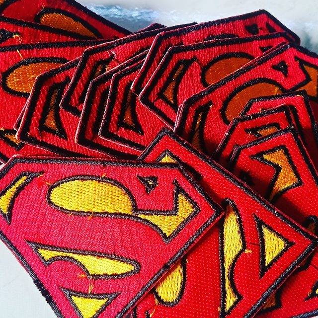 Superman logo embroidered patch Emblem | Shopee Philippines