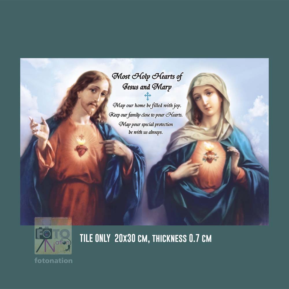 Wrought iron frame for Gate / entrance printed ceramic tile Sacred ...