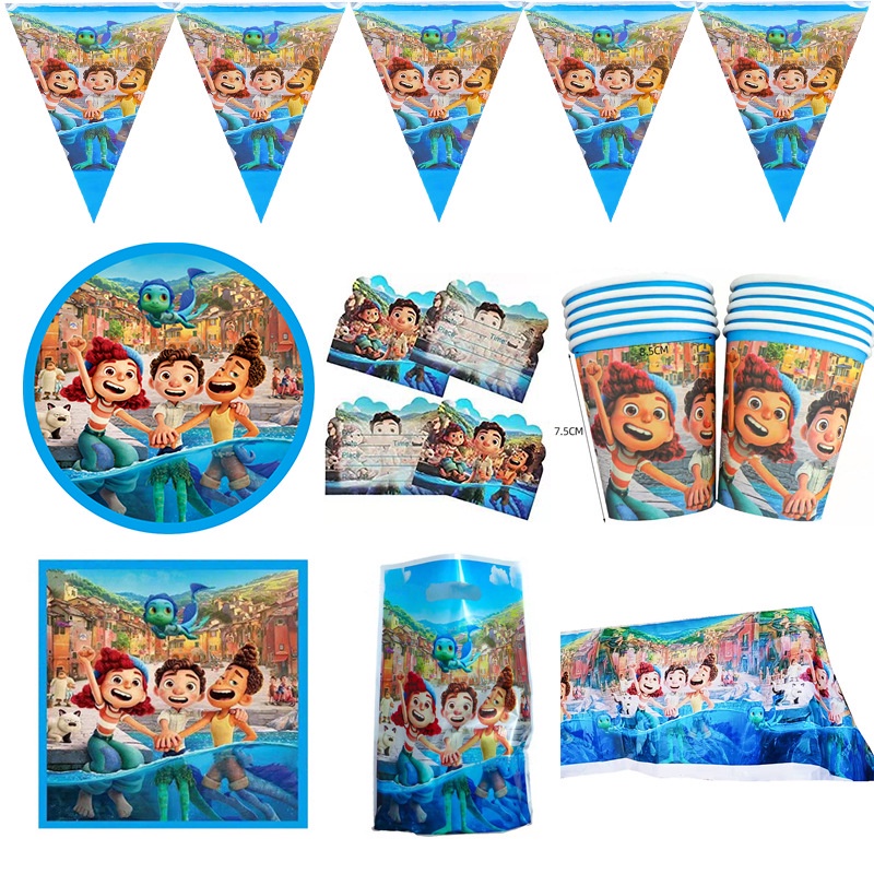 LUCA Lucca Themed Party Cutlery Kids Cartoon Animated Lucca Decorative ...