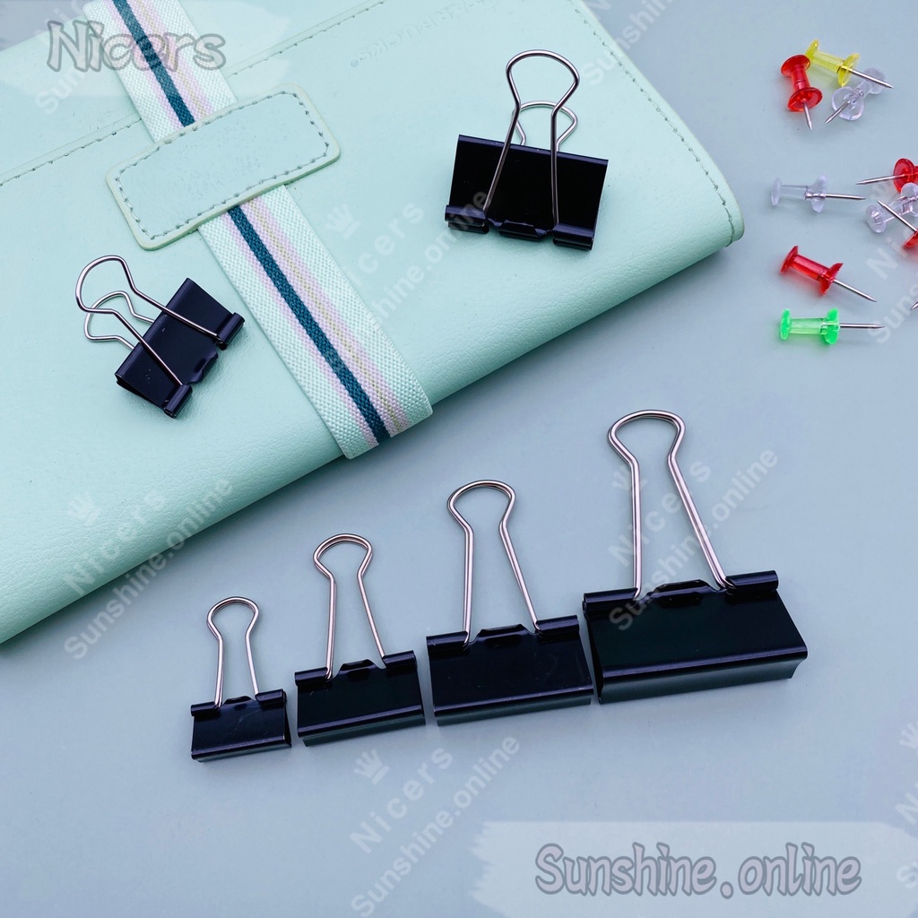 12pcs per Box Binder Clips 19MM 25MM 32MM 41MM 51MM | Shopee Philippines