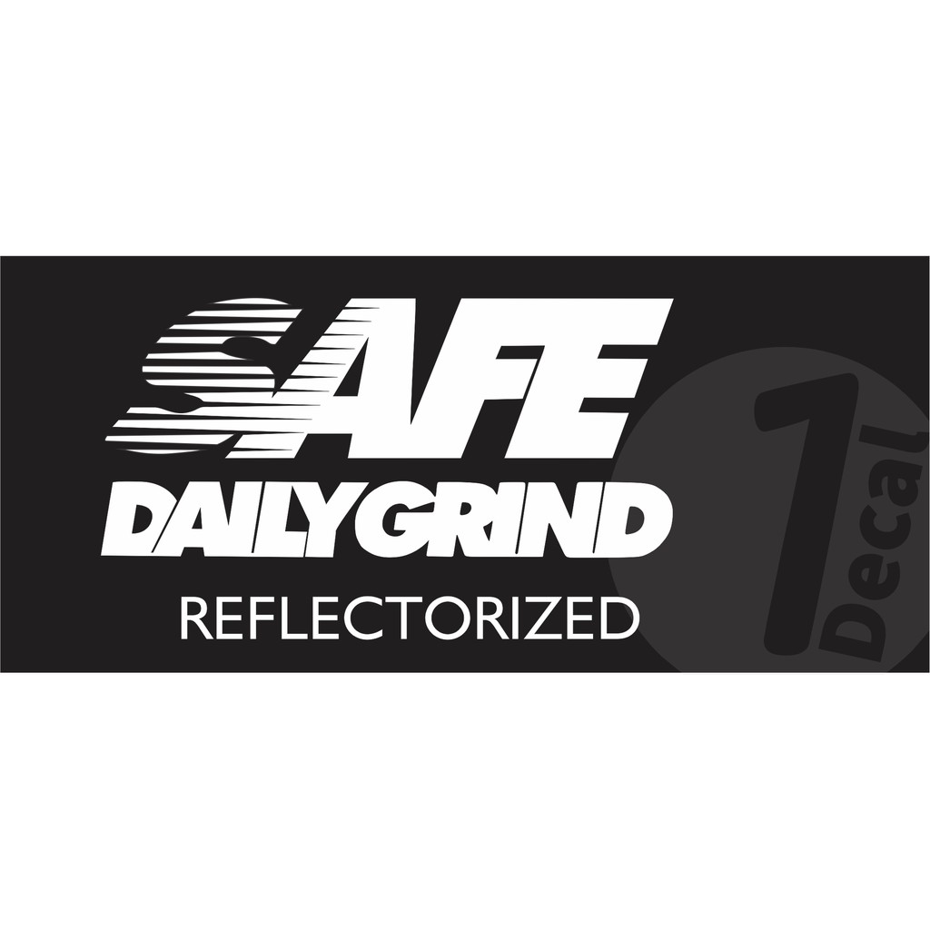 SAFE & DAILY GRIND Decals Sticker for Motorcycle / Cars - White ...