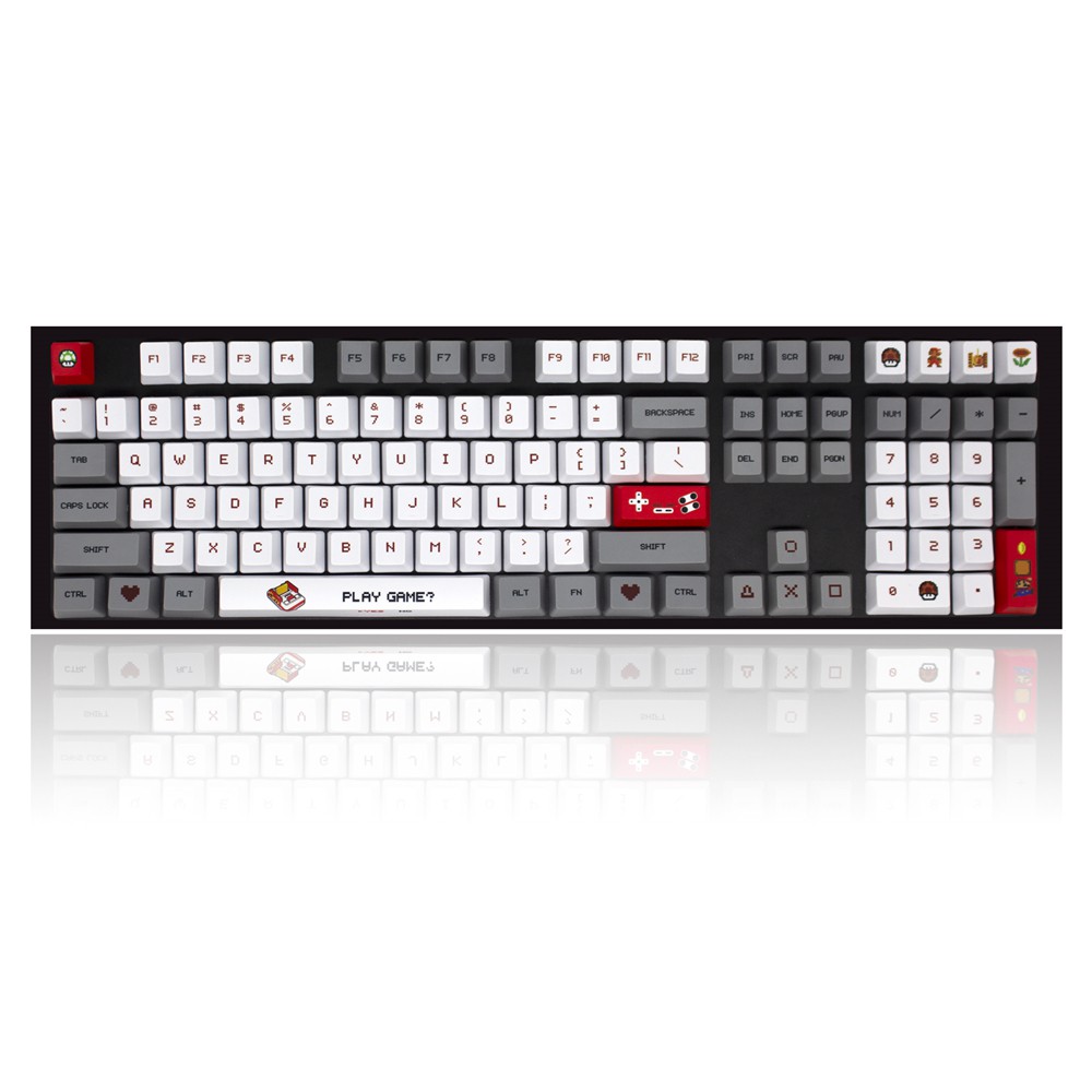 Mario FAMICOM 104+14 Full OEM Profile PBT Keycaps Set Dye-subbed ...
