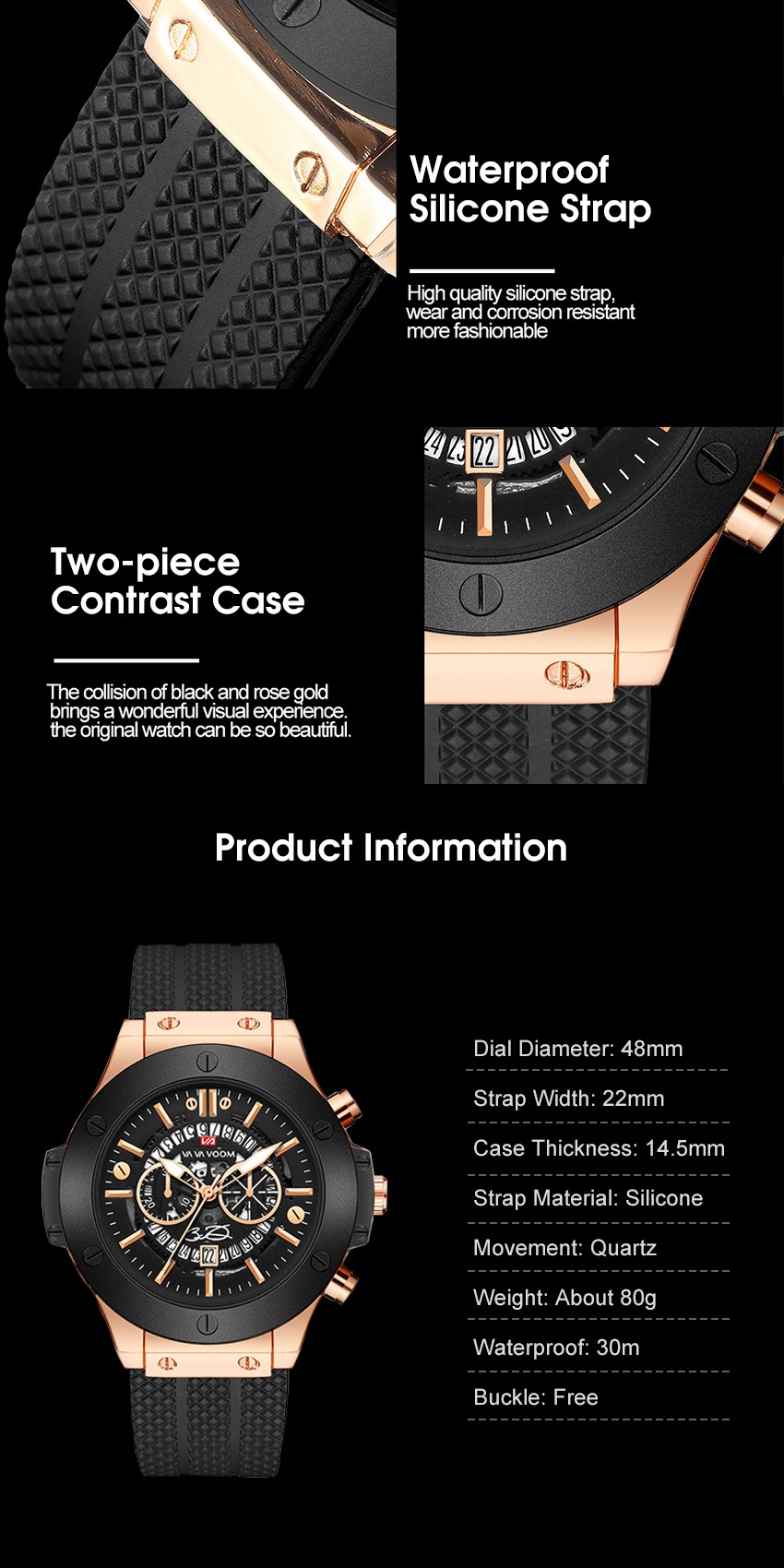 LouisWill Men Watch Korean Style Men Watch Waterproof Simple Sport ...