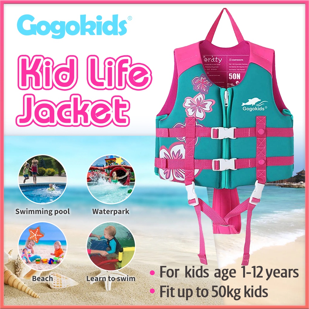 Hot Sale Gogokids 1-9 Years Kids Life Jacket For Girls Life Vest for ...