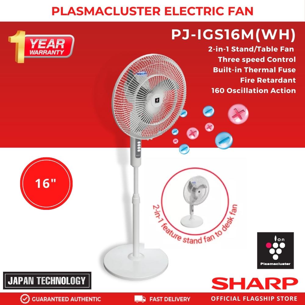 Sharp PJ-IGS16M(WH) 16" Plasmacluster Ion Electric Stand Fan | Shopee ...