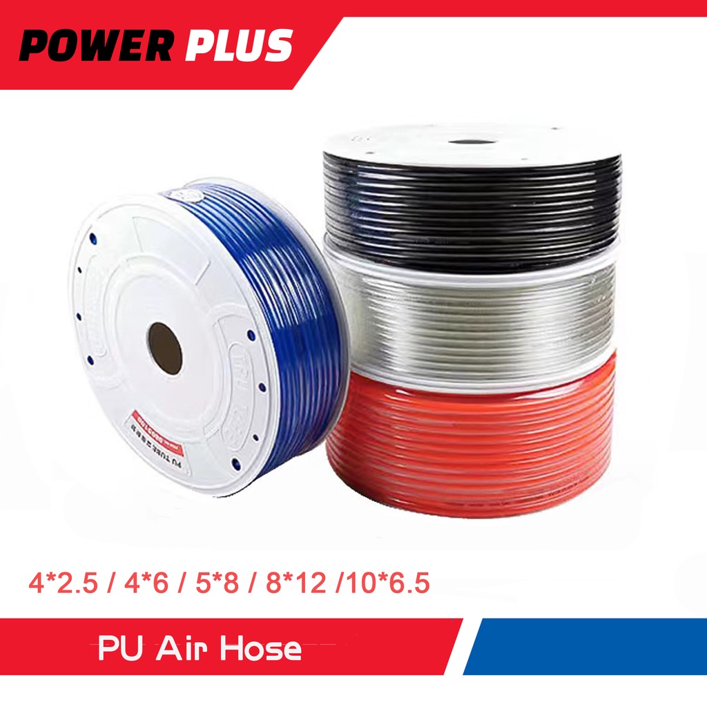 Power Plus 1 roll Pneumatic Pipe Tube Air Hose diameter 12*8mm 10*6.5mm ...