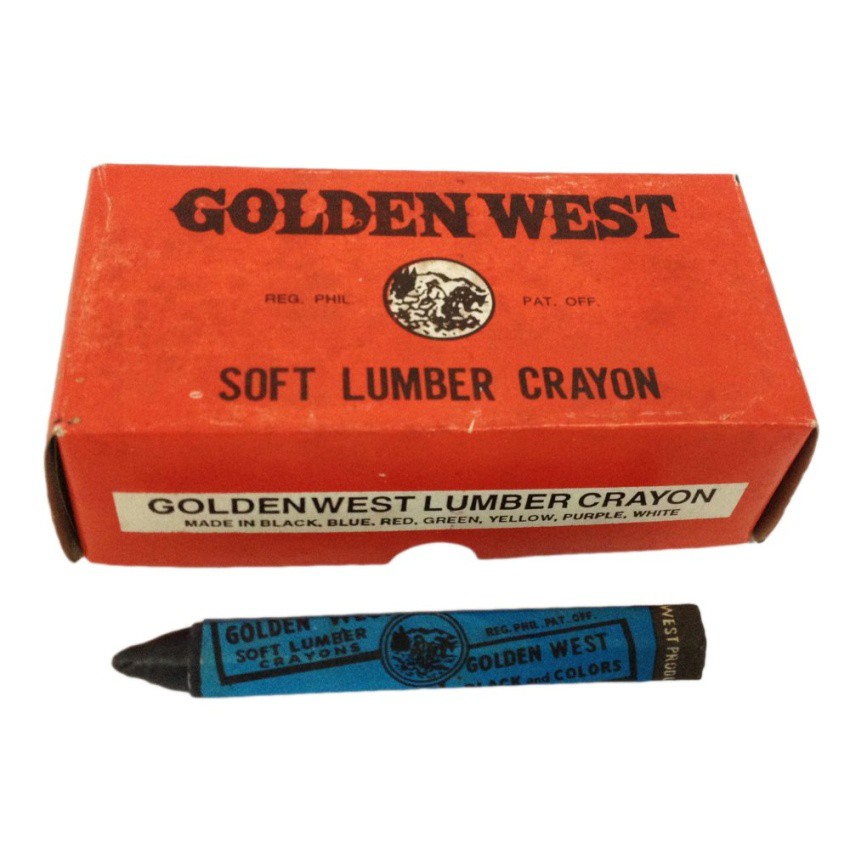 GOLDEN WEST LUMBER CRAYON ( BLUE COLOR ) ( 1 DOZEN PER BOX