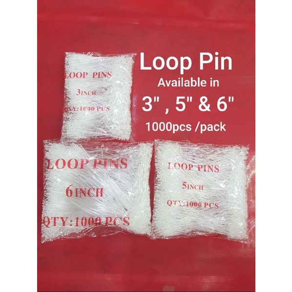 3", 5," 6" Loop pin / String pin / Loop Lock Pin / Tag pin (x500pcs ...