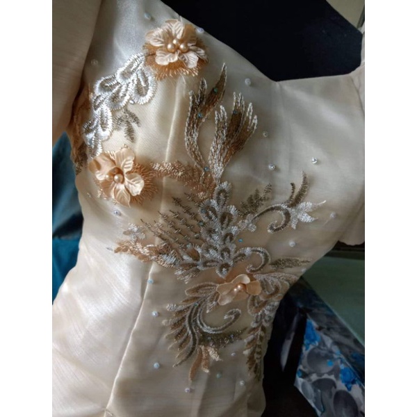 Modern Filipinia Dress Made from Pandi Bulacan | Shopee Philippines