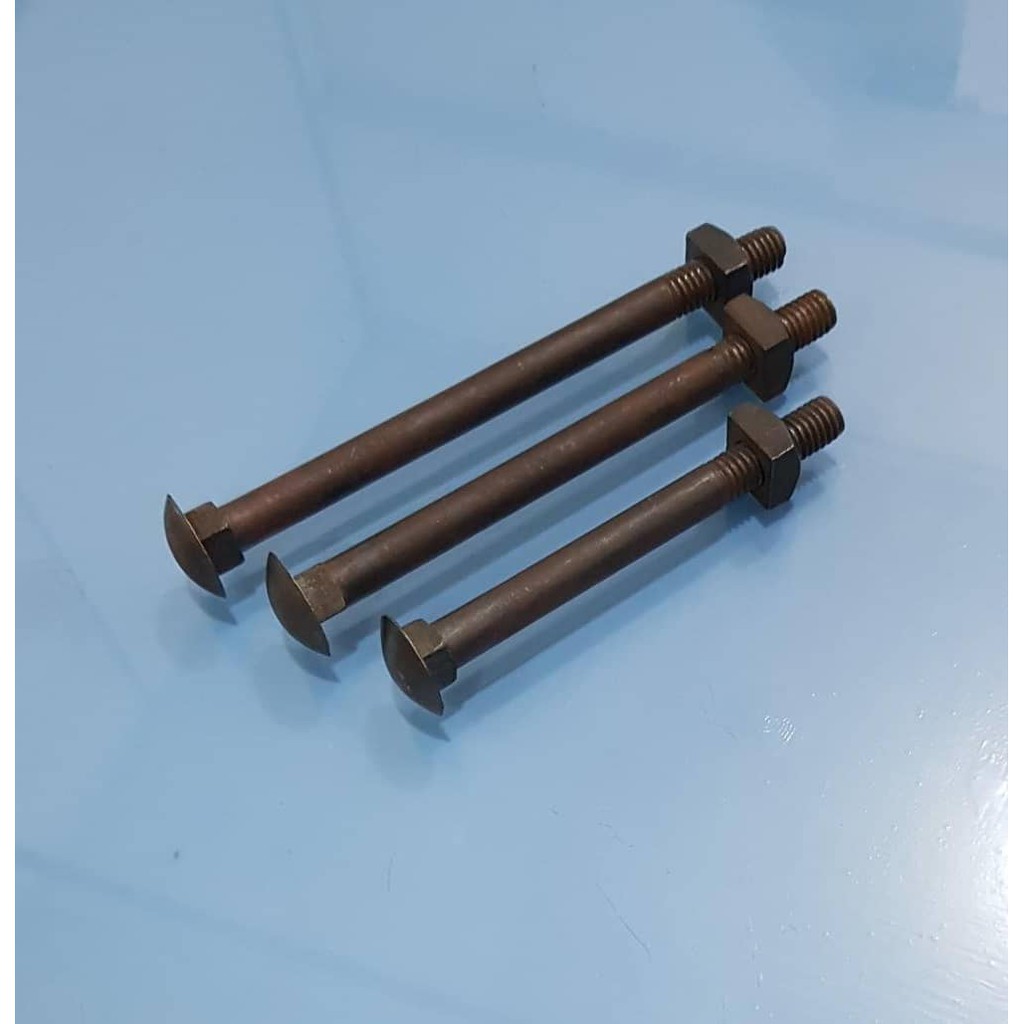 Mild Steel Mushroom head square neck bolts c/w mild steel square nut ...