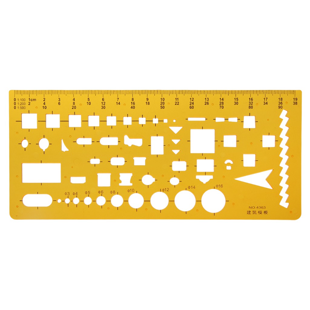 Architecture Building Design Drawing Template Ruler Stencil Measuring ...