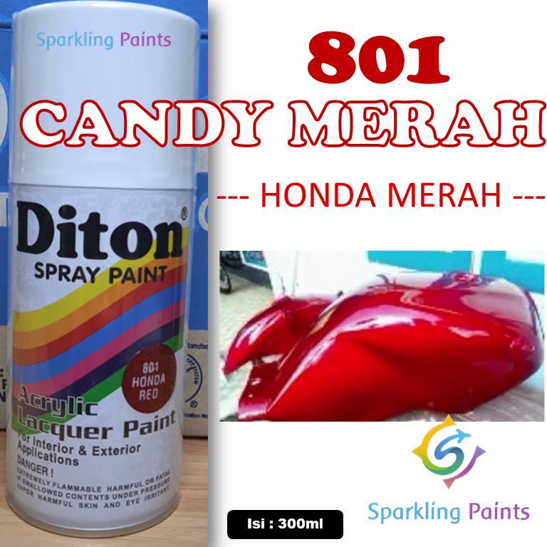 MERAH Pilox Diton Honda Red 801 Candy Tone Candytone Transparent ...