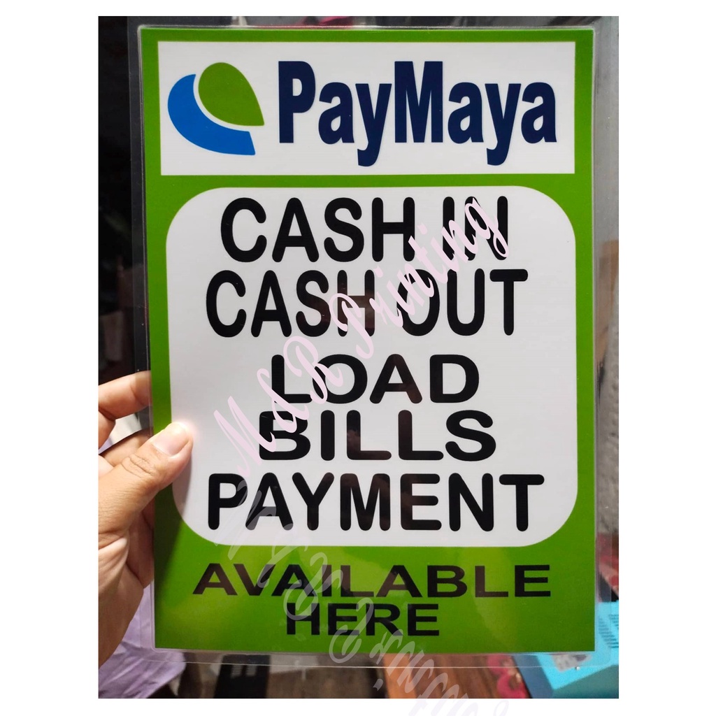 paymaya bills paent signage laminated | Shopee Philippines