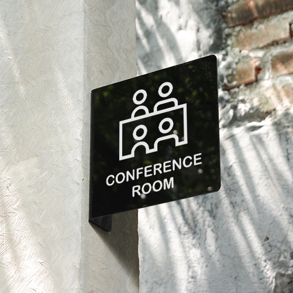 Acrylic Pop Up Sign Square Signage 15 x 15 cm - Conference Room ...