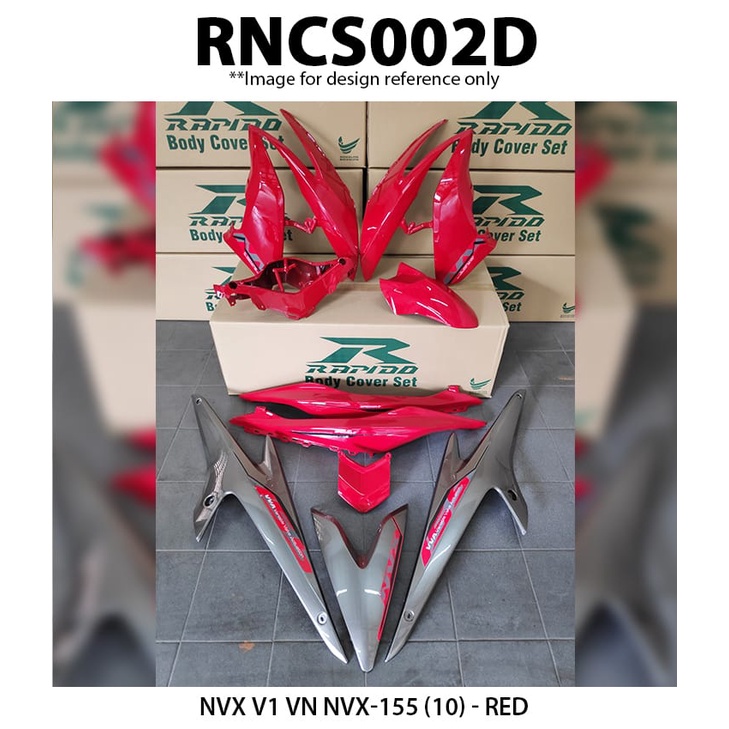 Rapido cover set NVX V1 Red (sticker tanam) | Shopee Philippines