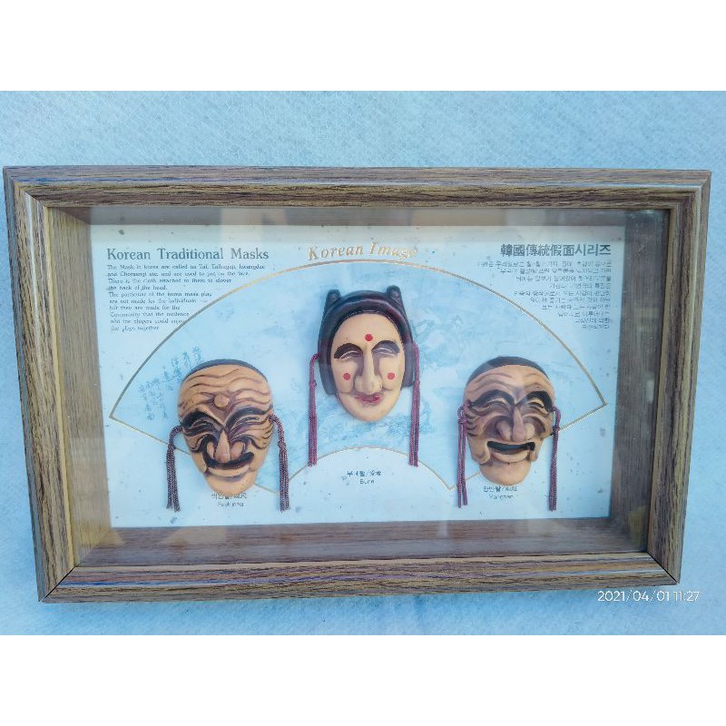 Shadow Box Korean Traditional Masks Souvenir Display | Shopee Philippines