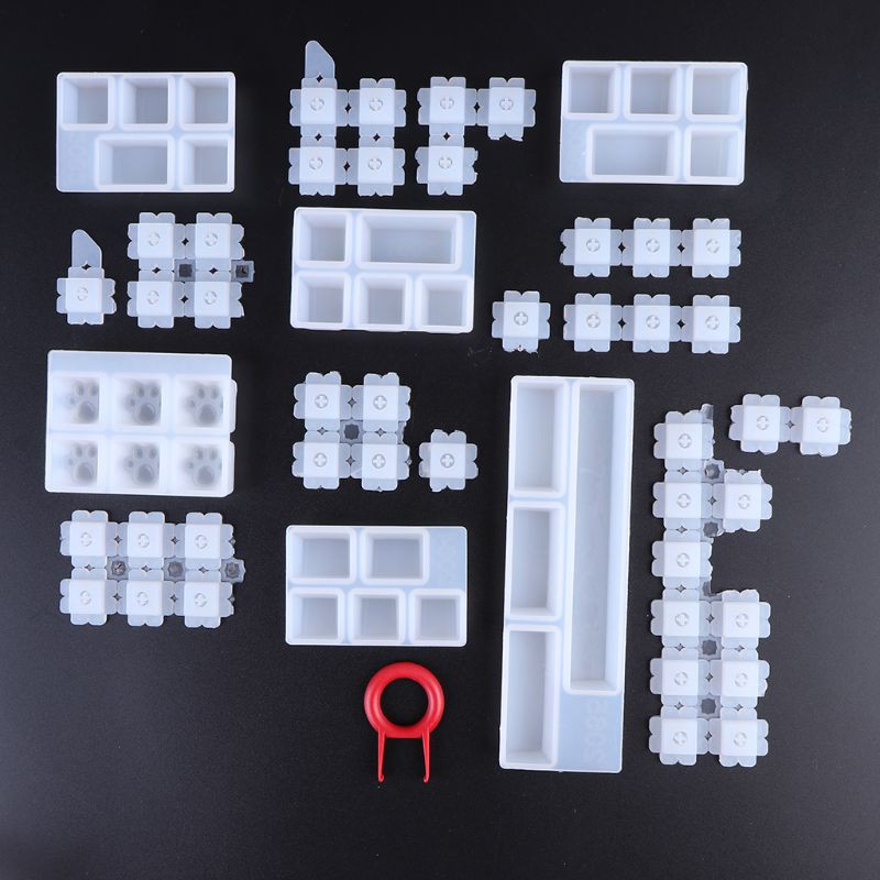 1 Set Manual DIY Mechanical Keyboard Key Cap Silicone Mold UV Crystal ...