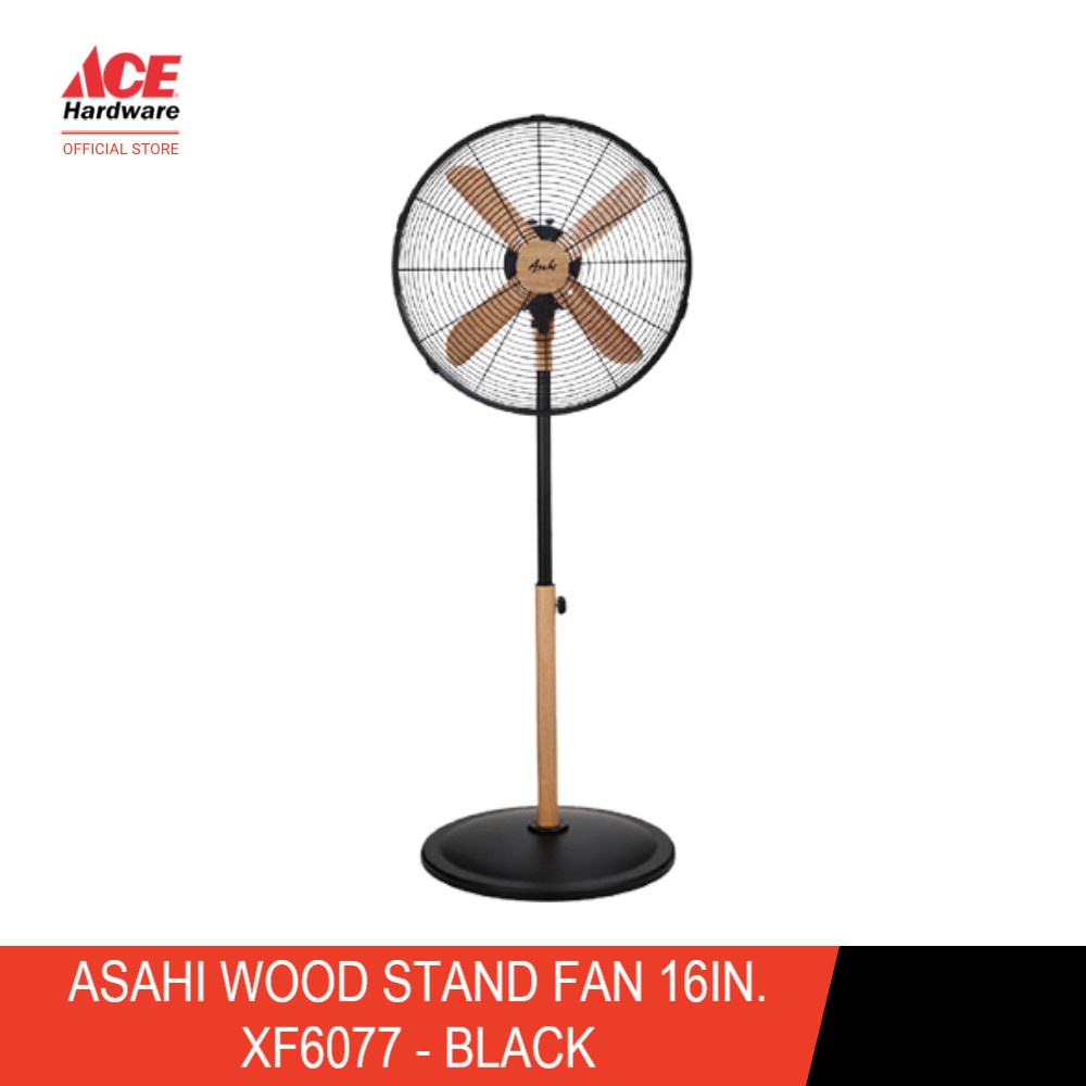 Asahi Wood Stand Fan 16in. XF6077 - Black | Shopee Philippines