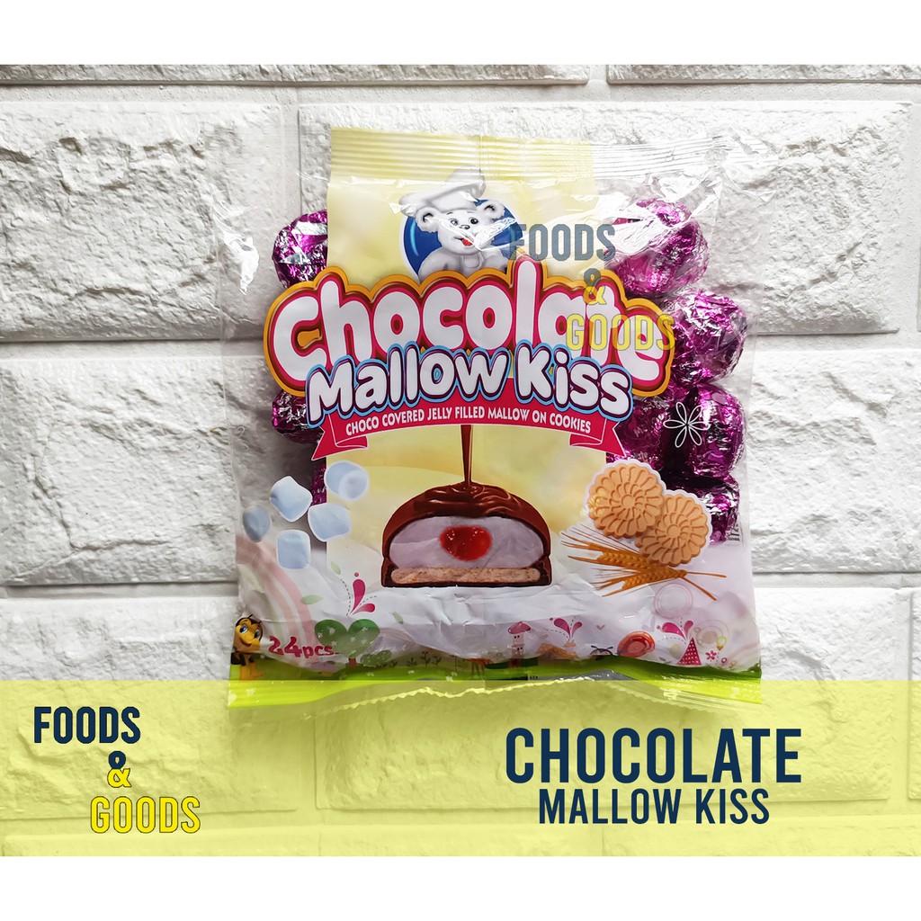 Mallow Kiss Chocolate 24's | Choco covered jelly mallow cookies ...