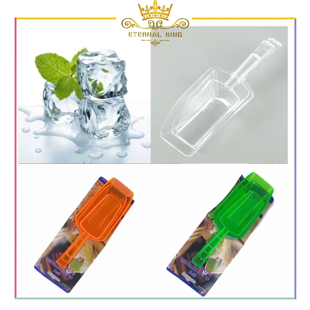 EK⚡️COD 3IN1 Acrylic Ice Scoop Ice Cream Crushed Shovel Candy Sugar ...