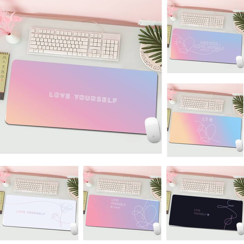 Anime Love yourself Flower kpop Rubber Mouse Mat Gaming Mousepad XL ...