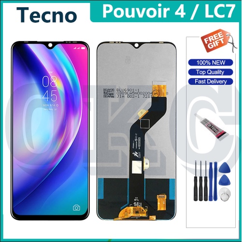 Original For Tecno Pouvoir 4 / LC7 LCD with Frame Display Touch Screen ...