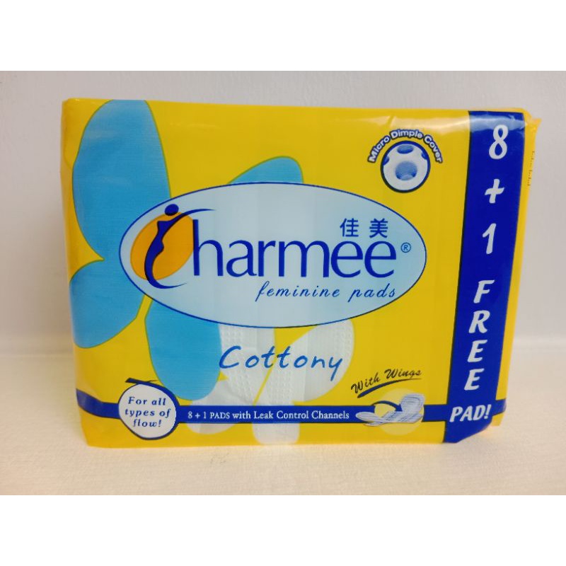 Charmee Sanitary Napkin/Feminine Pads with Wings & No Wings 8 + 1 Free ...