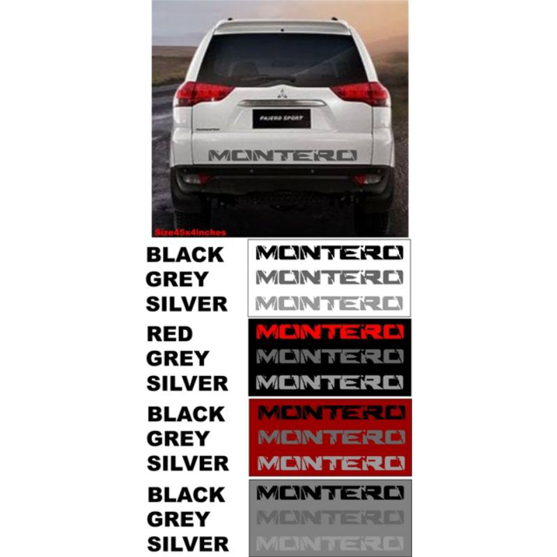 Mitsubishi Montero Gen 2 Tail Gate Sticker Design | Shopee Philippines