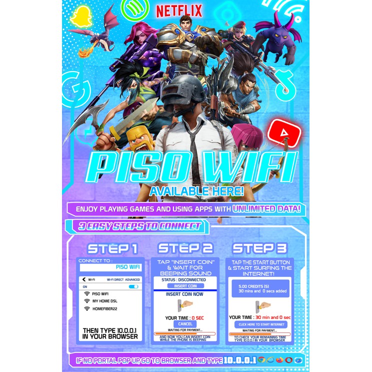 ADO PISOWIFI TARPAULINE 5 Different Designs READ DISCRIPTION BELOW ...