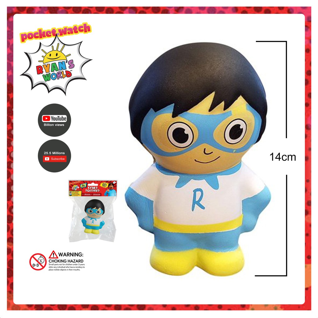 RYAN'S WORLD 124229-60 Ultra Superhero Ryan with Blue Mask Titan Soft ...