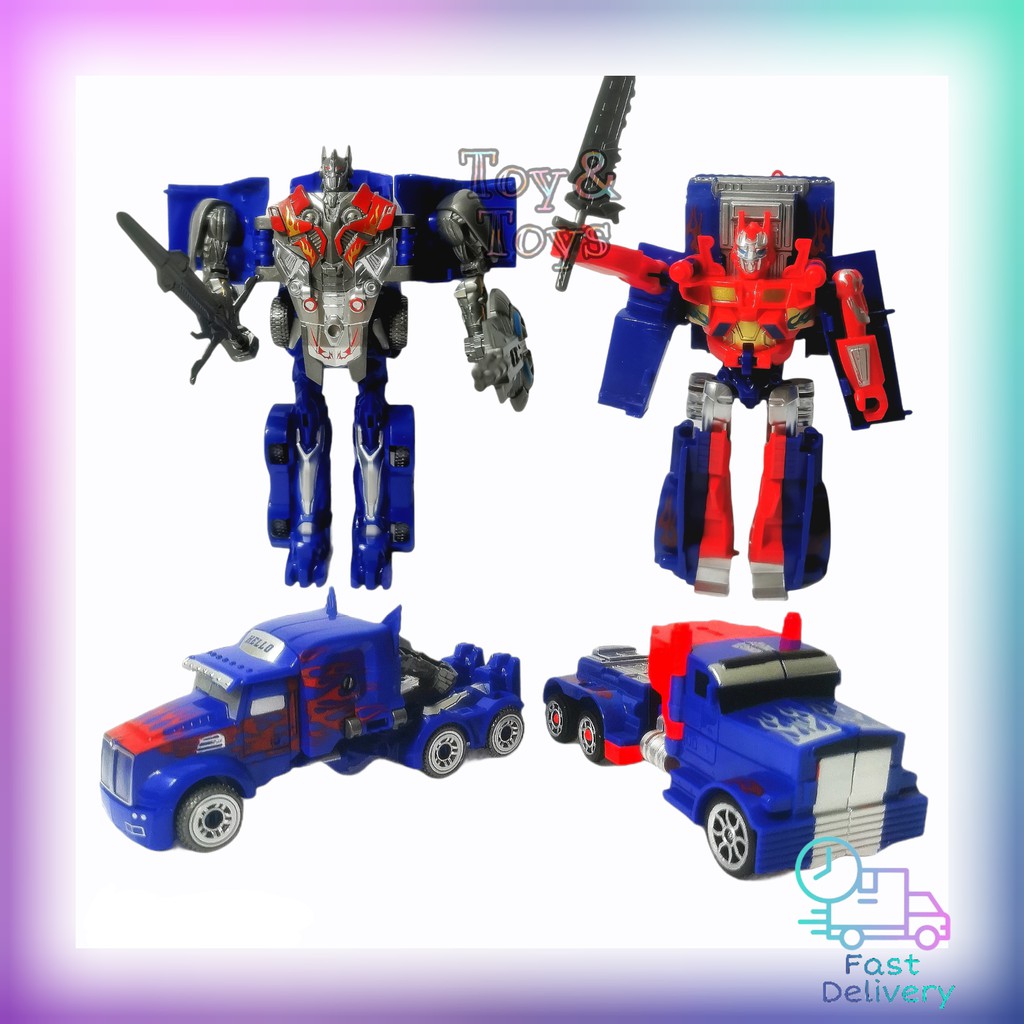 2 in 1 Transformer Robot Car Toys Convertible to Car Transforming ...