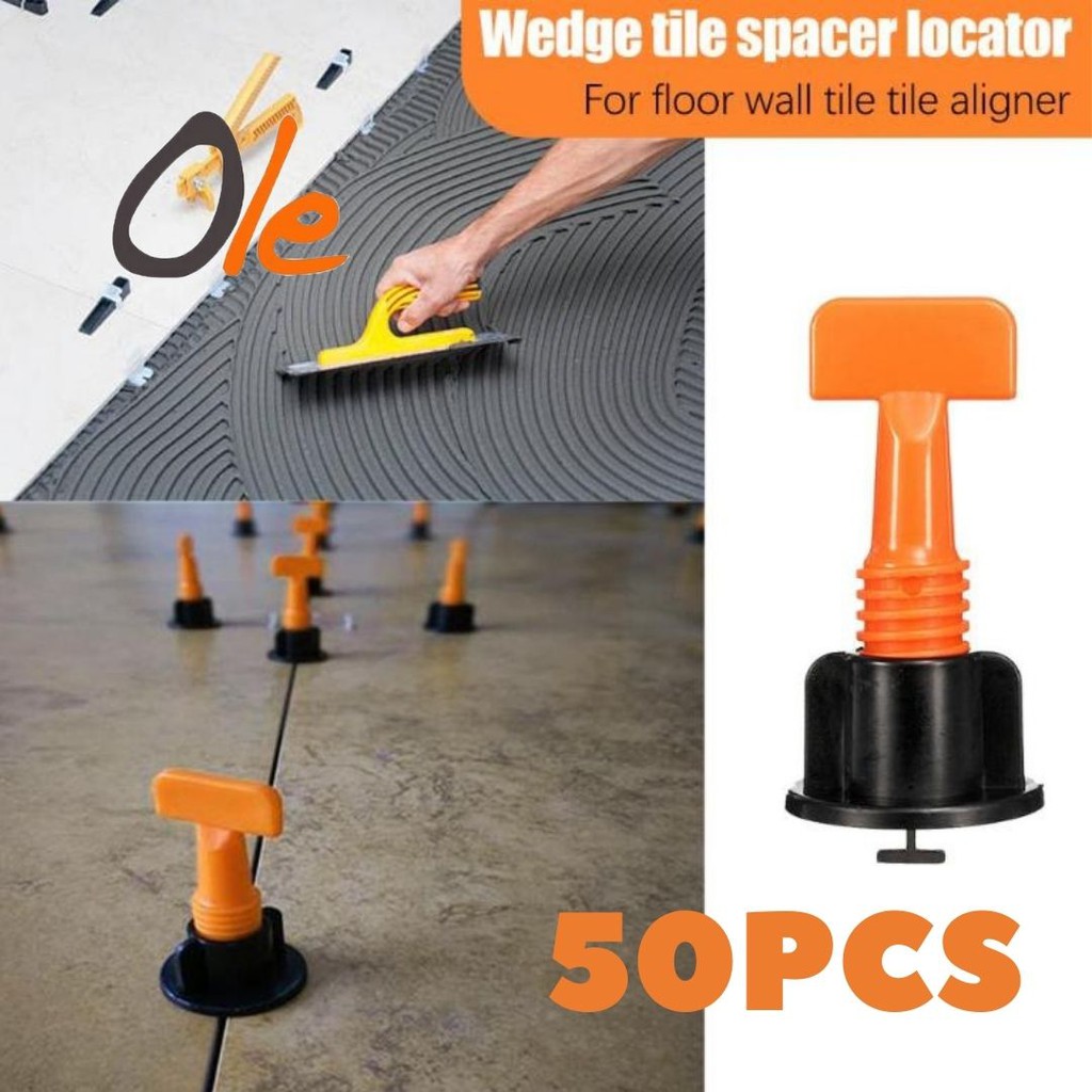 50Pcs Alignment Tile Leveling Wedges Tile Spacers System Flat Ceramic ...