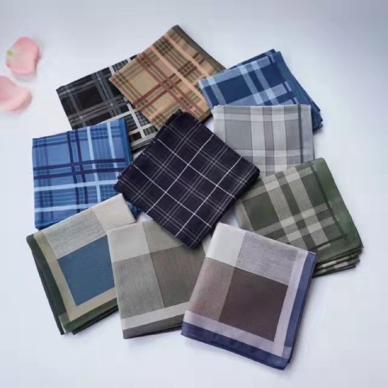 MALE cotton handkerchief panyo scarf bandana checkered (each) | Shopee ...