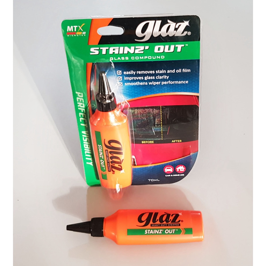 Microtex Glaz Stainz Out Glass Compound [70ml] | Shopee Philippines