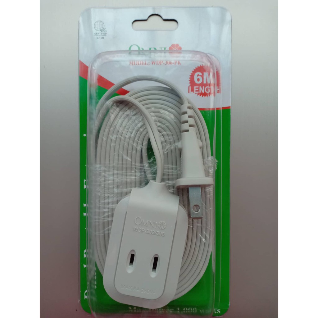 Omni Dual Portable Extension Cord (3meters, 6meters) | Shopee Philippines