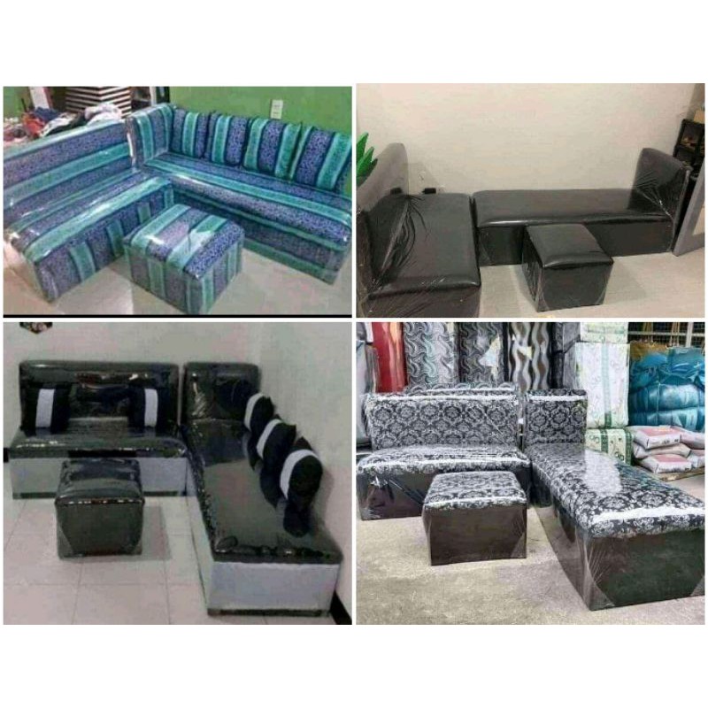 Mini L-type Sofa with free pillows (FABRIC) | Shopee Philippines