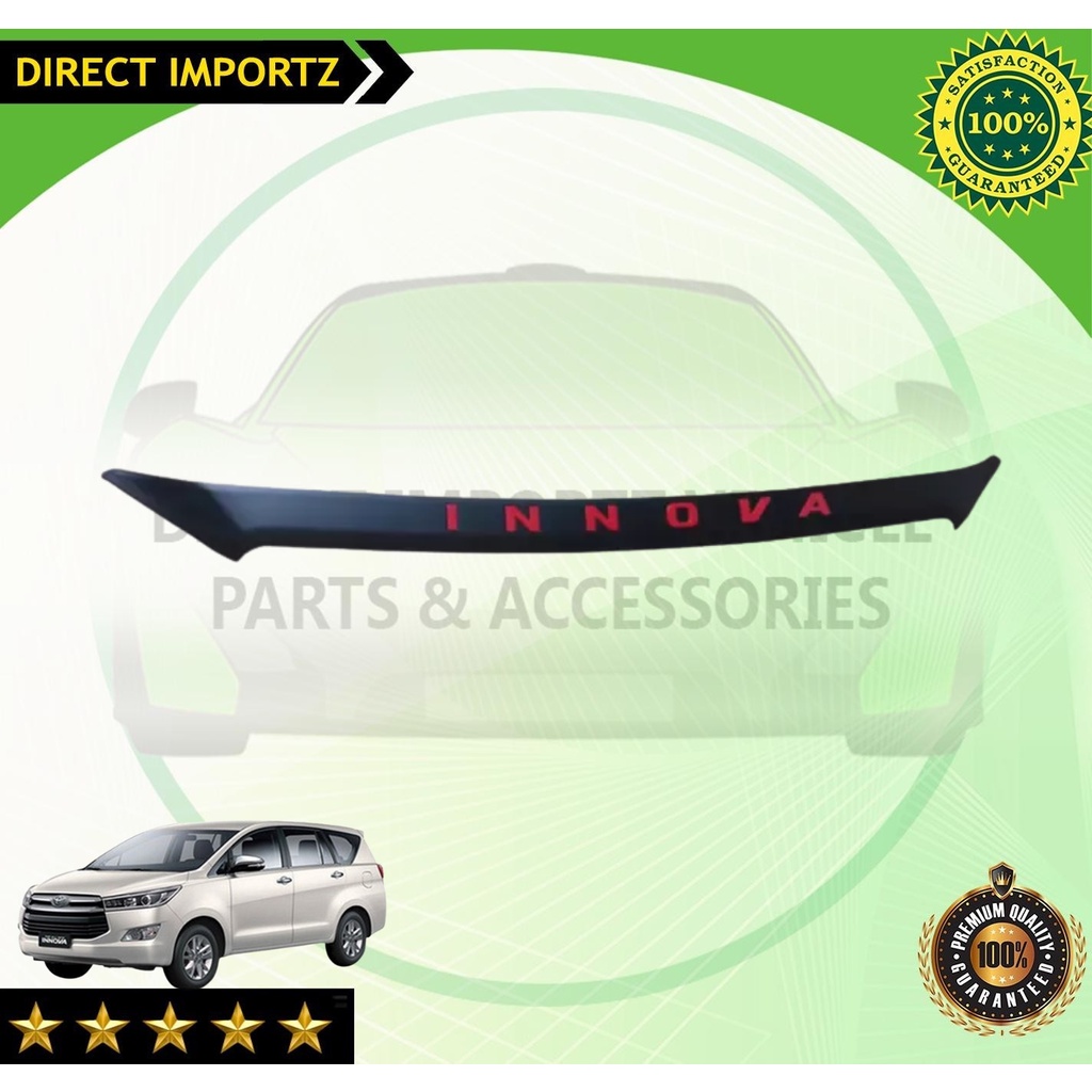 Toyota Innova 2016 to 2024 Hood End / Hood Lip / Hood Guard Black w ...
