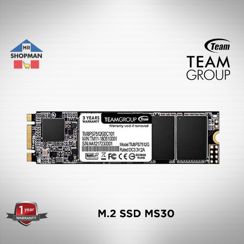 Teamgroup MS30 M.2 SSD SATA III 128Gb / 256Gb / 512Gb / 1Tb M2 SSD ...
