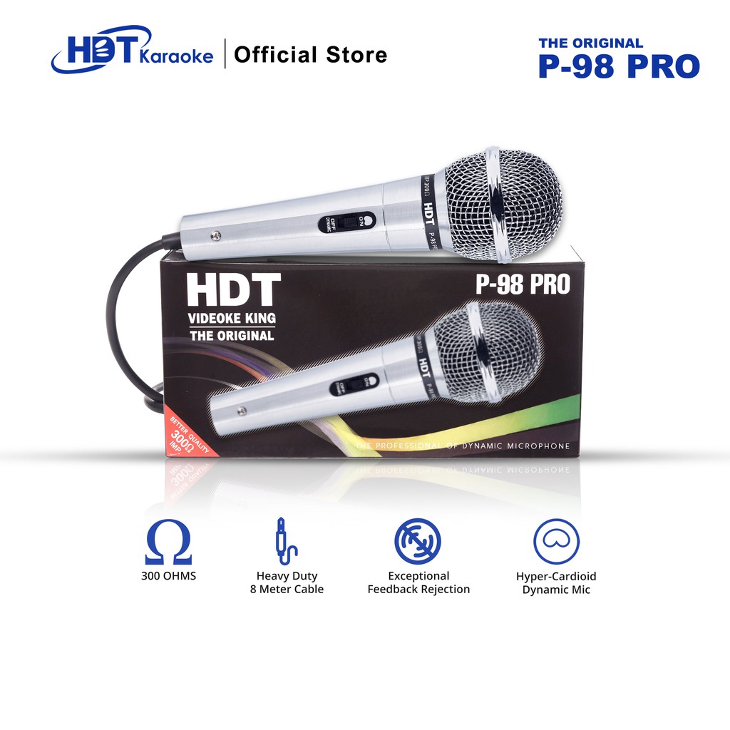 HDT Videoke King P-98pro Microphone (The Original) | Shopee Philippines