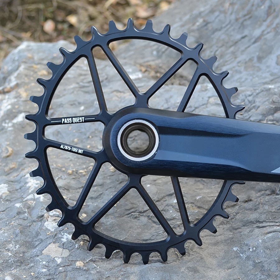 PASS QUEST oval Chainring 0mm offset MTB Narrow Wide Bicycle Chainwheel ...