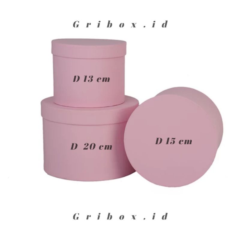 Round Box Diameter 11x12 cm Round/ Balloon Bouquet Box/ Flower Box ...