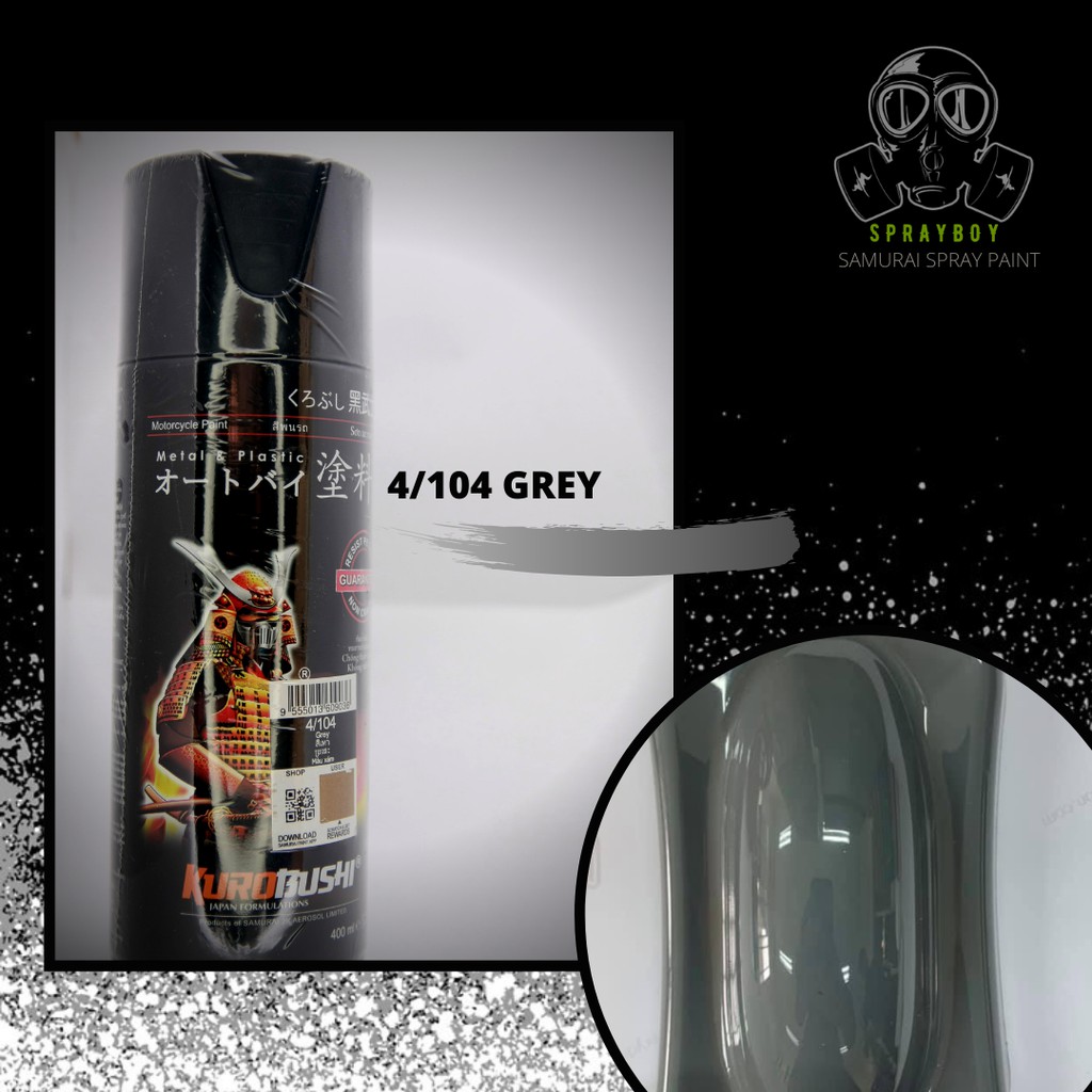 4/104 GREY SAMURAI SPRAY PAINT 400ML | Shopee Philippines