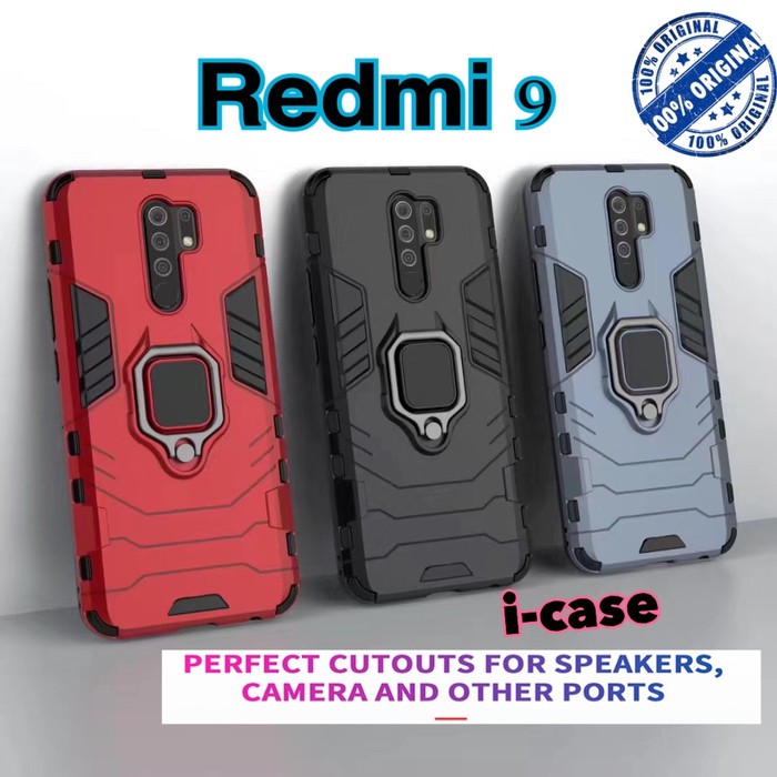 Redmi 9 Case iron Armor iRing - Xiaomi Redmi9 casing cover | Shopee ...