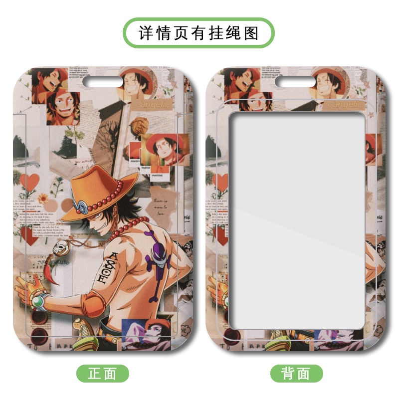 Anime One Piece ID card holder Nami & Nico Robin Student card cover bus ...