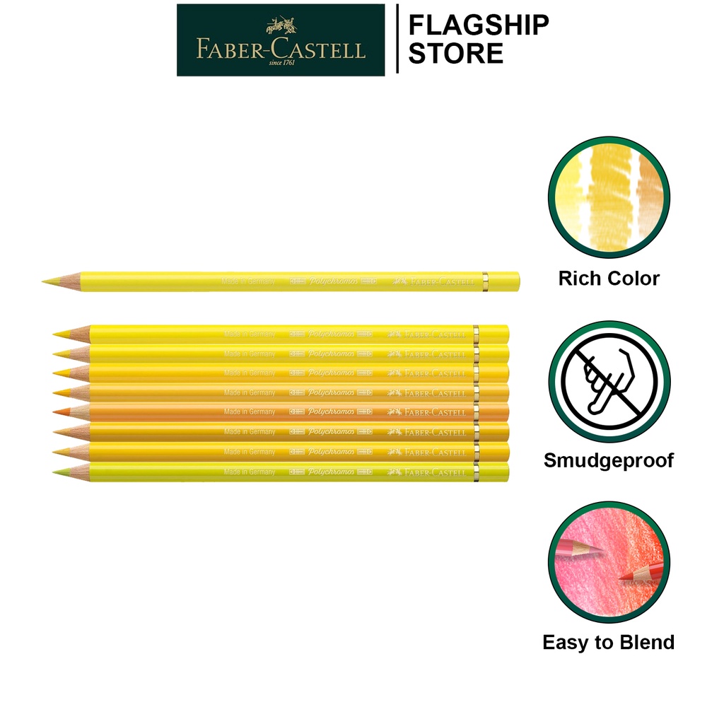 Faber-Castell YELLOW Polychromos Color Pencil 1PC | Shopee Philippines